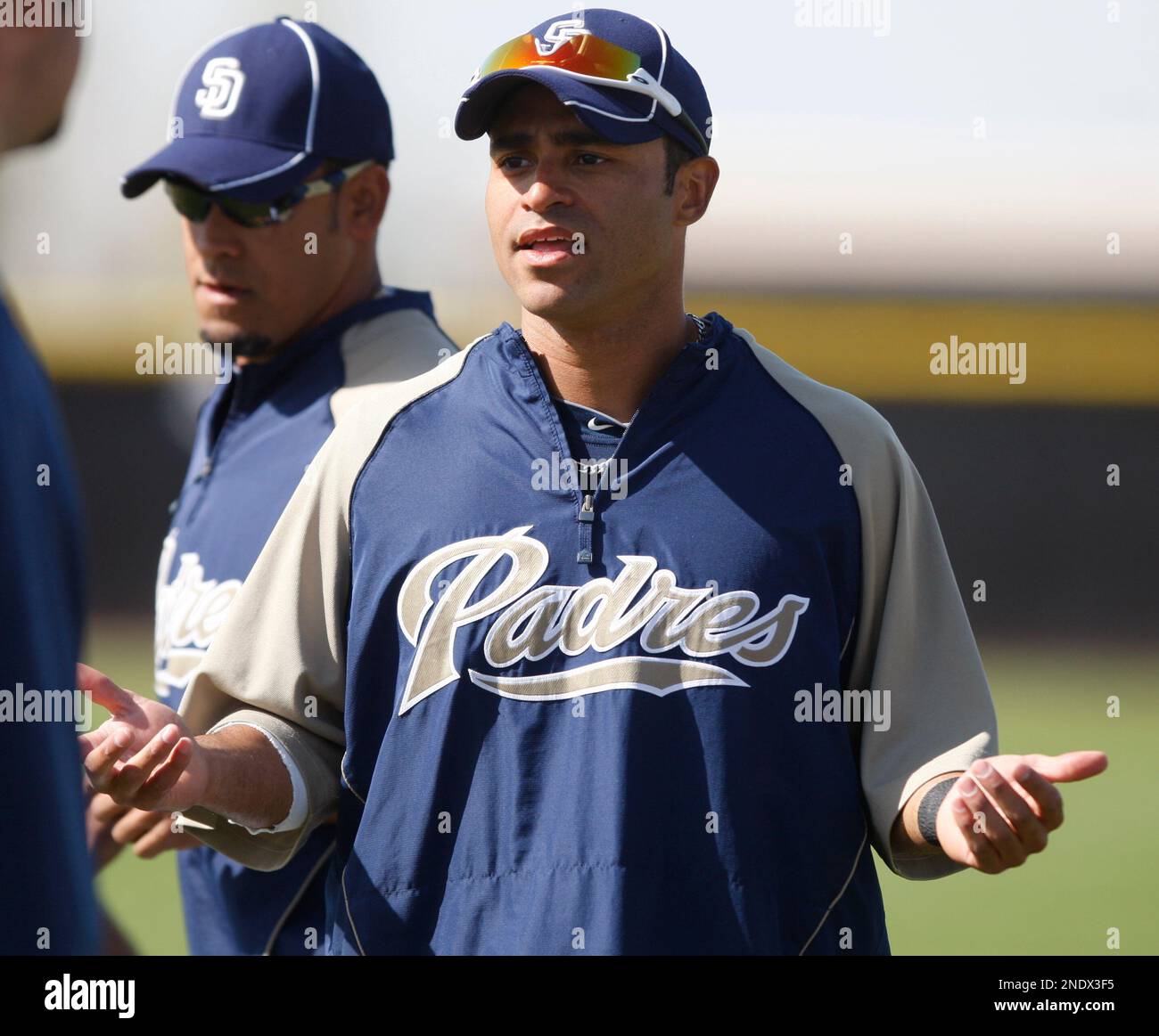 San Diego Padres' Jerry Hairston Jr. at a spring training baseball game ...
