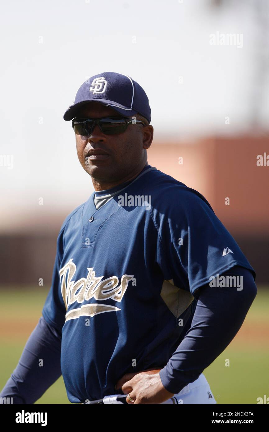 San Diego Padres coach Max Venable at a spring training baseball game ...