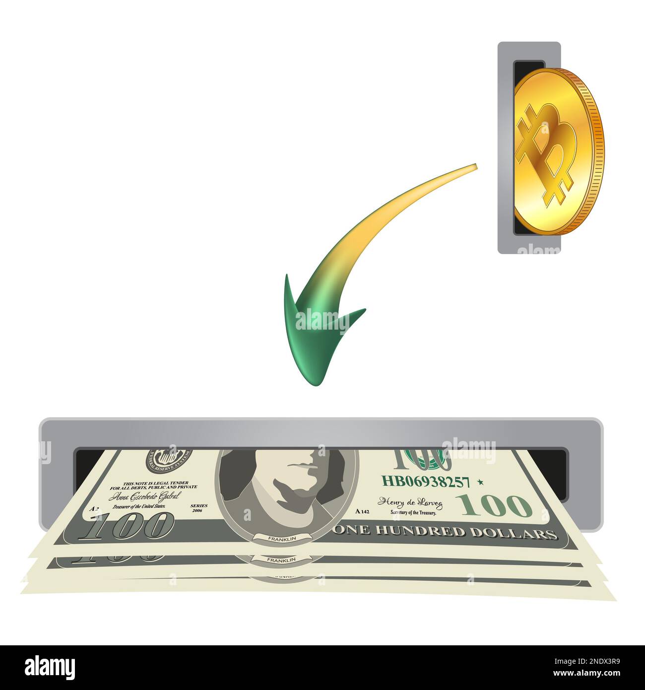 Coin conversion machine converting Cut Out Stock Images & Pictures - Alamy