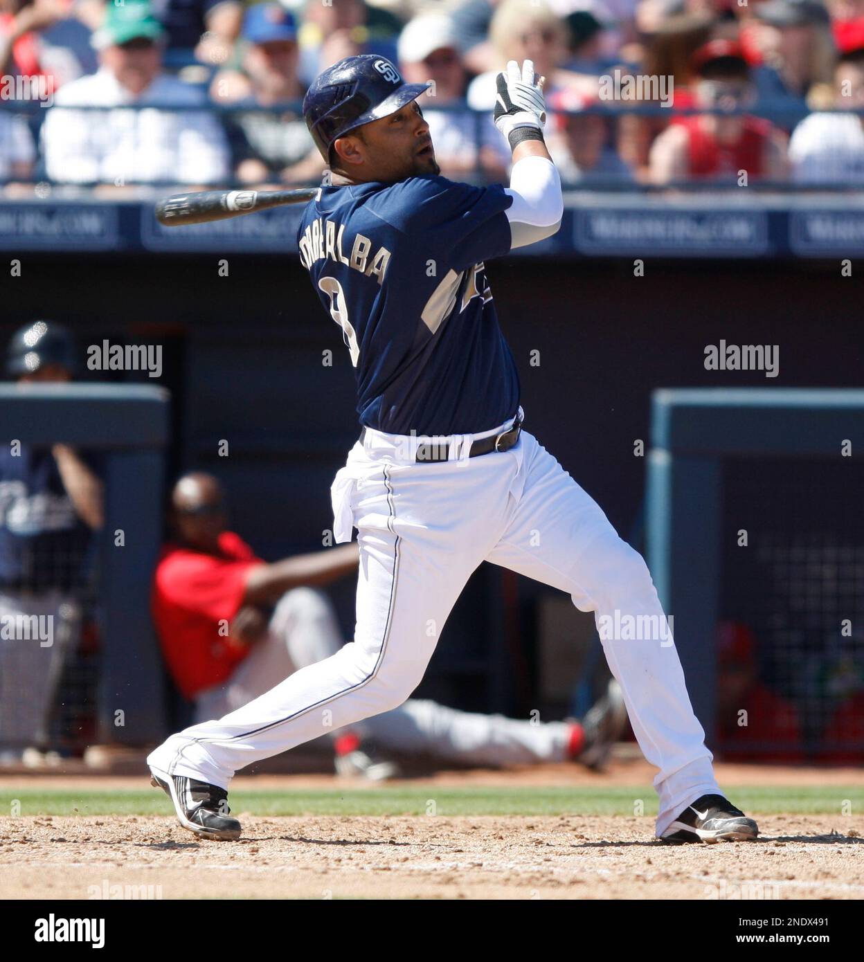 San Diego Padres' Yorvit Torrealba during a spring training baseball ...