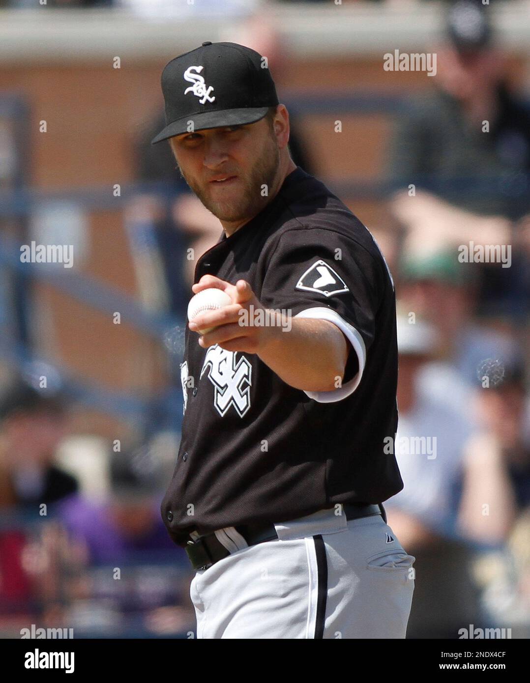 Chicago White Sox starting pitcher Mark Buehrle in a spring training ...