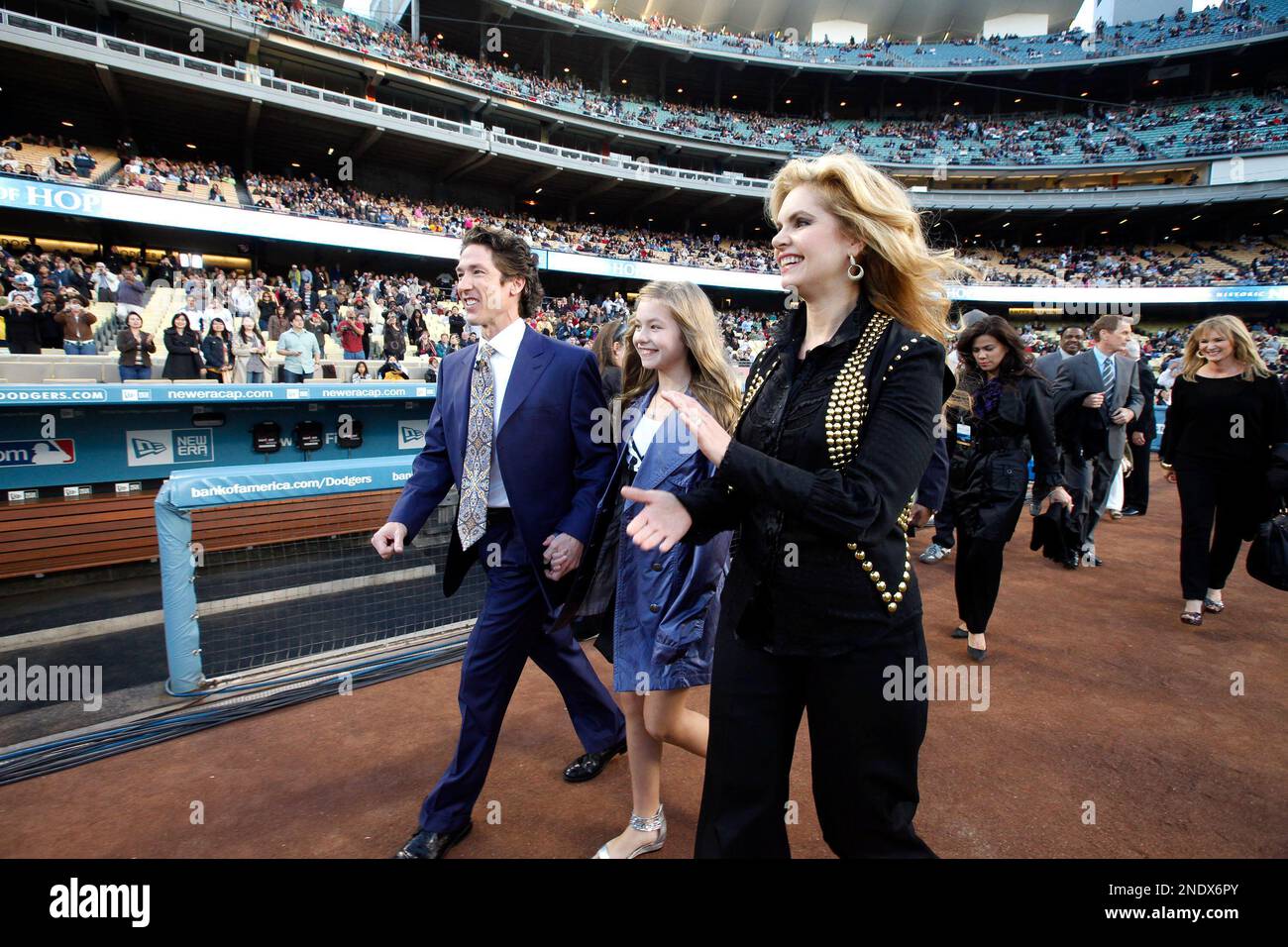 Lakewood Church pastor Joel Osteen, with his wife Victoria, right and ...
