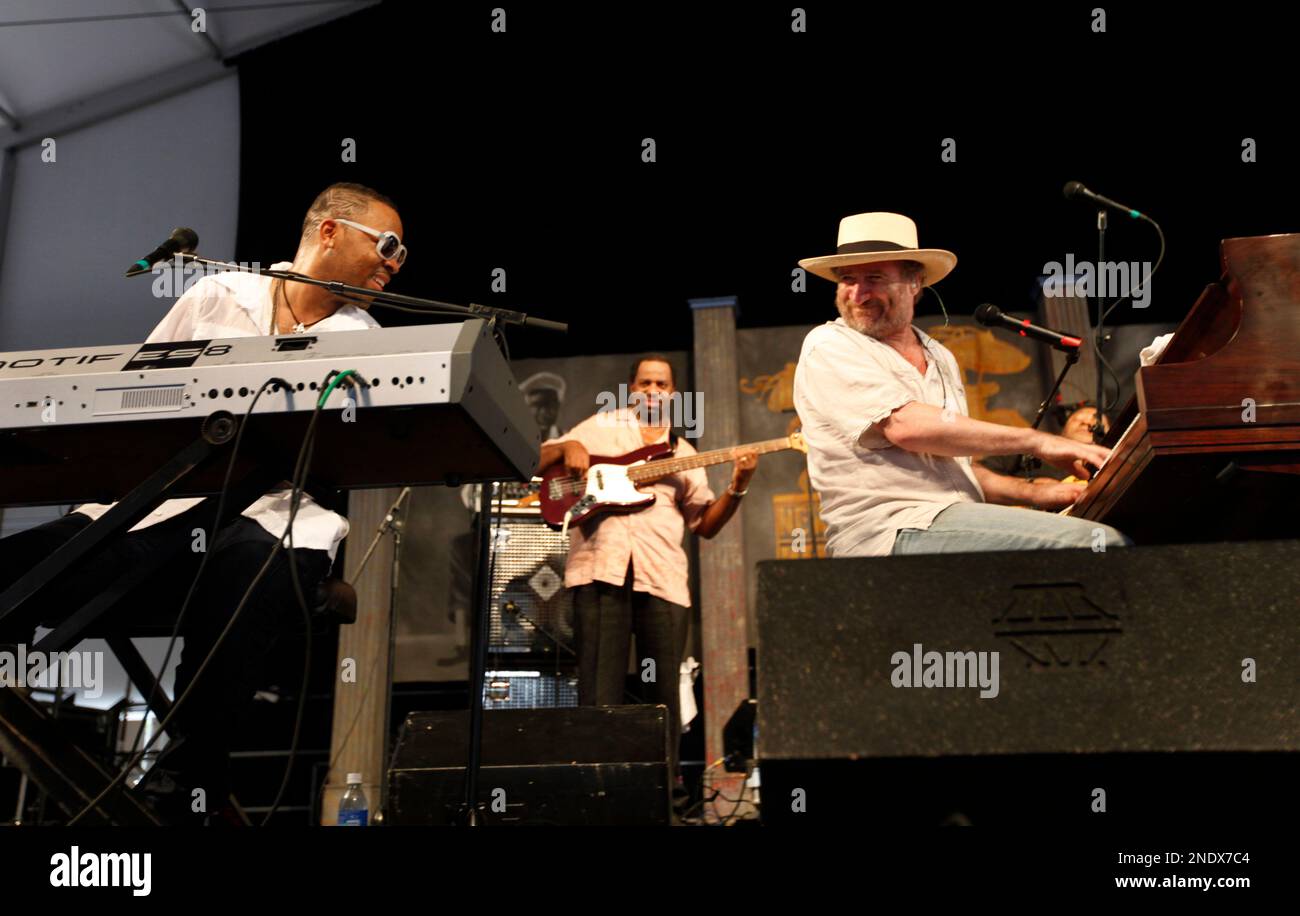 New Orleans artists Davell Crawford, left, and Jon Cleary, right ...
