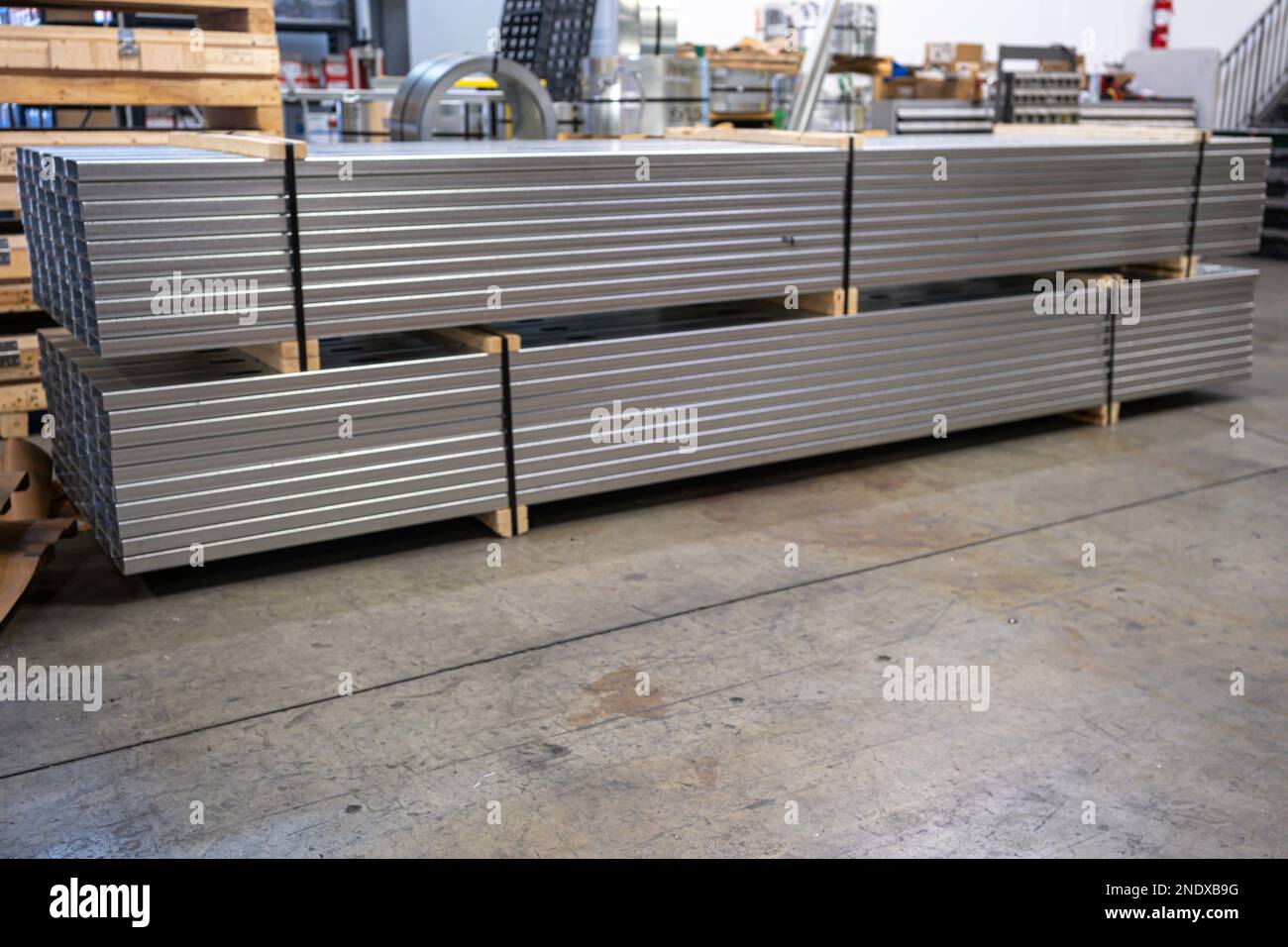 Metal stud for Wall framing manufactured Stock Photo - Alamy