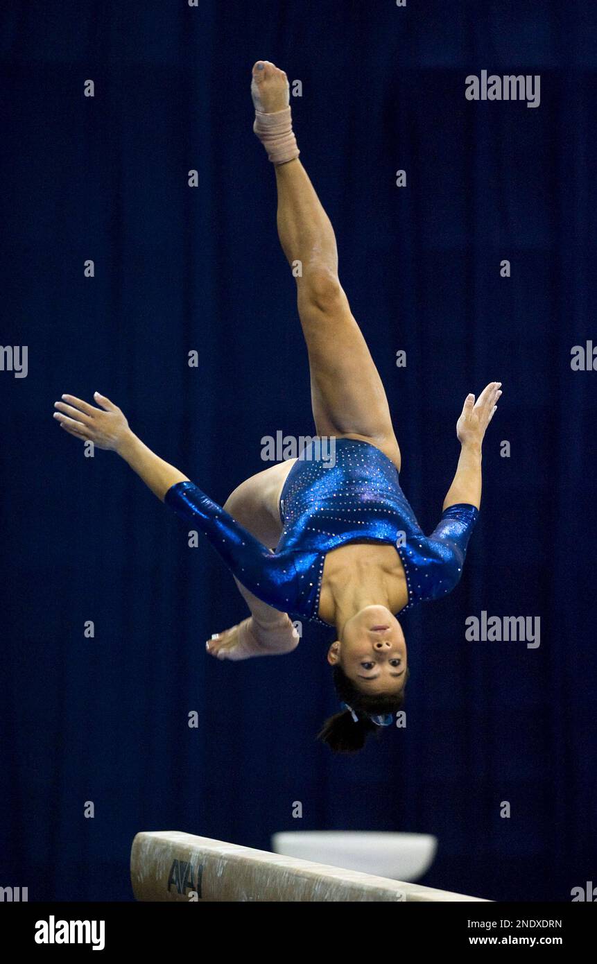 Florida's Marissa King goes through her balance beam routine during the ...