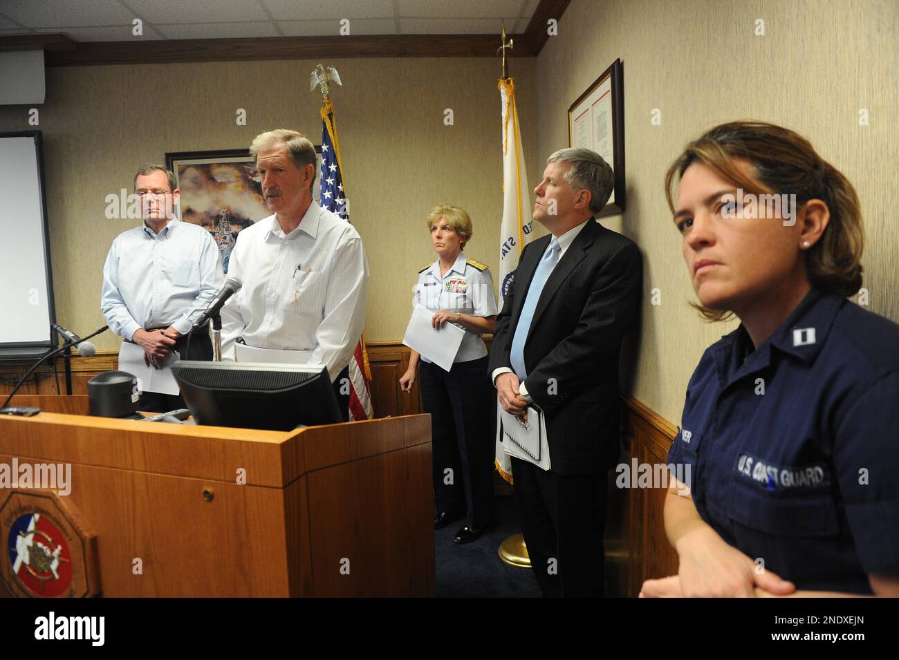 From left to right, David Rainey, BP's vice president for Gulf of ...