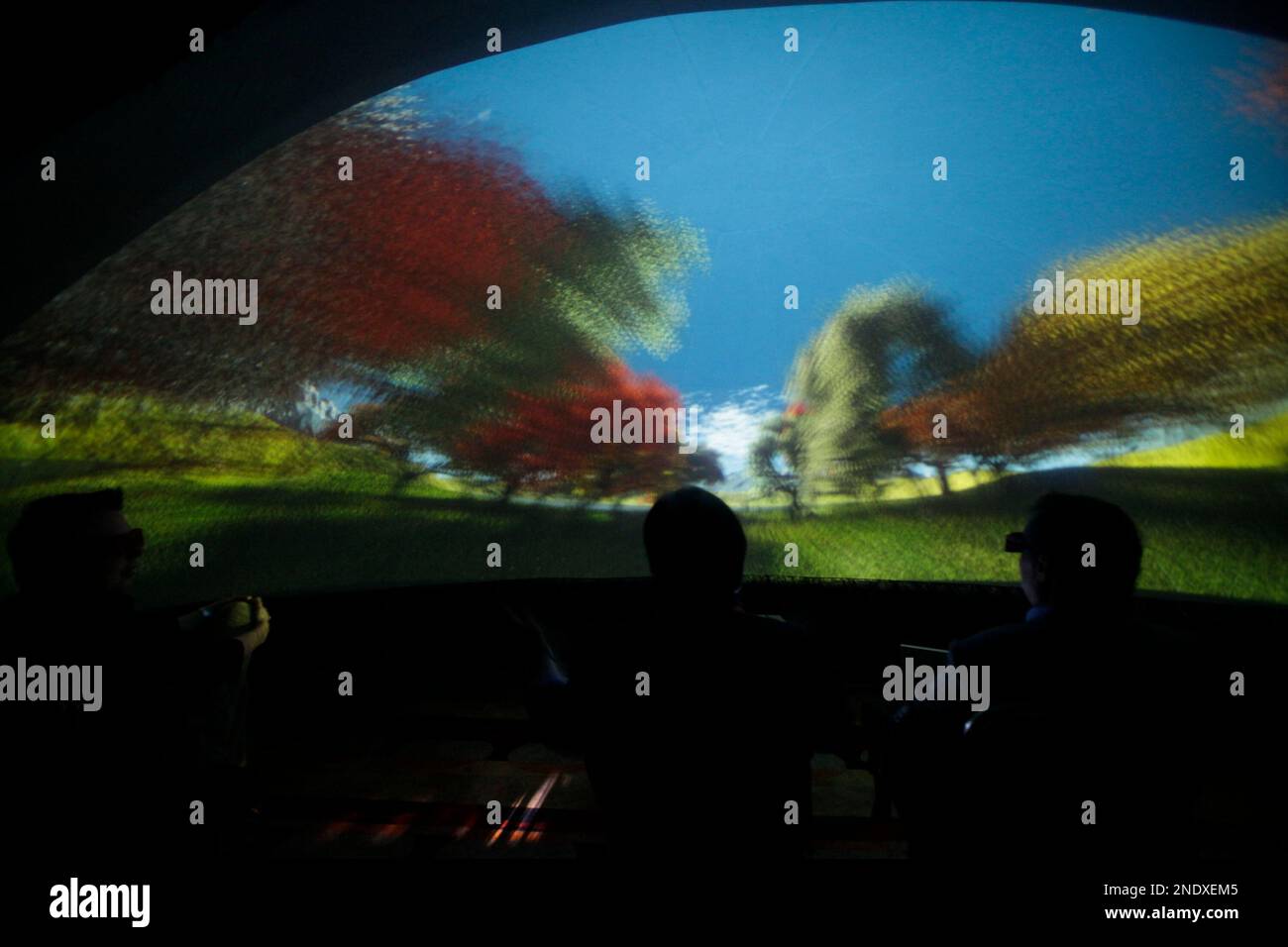 Video game designers experience a 360 spherical film, a 360 degree 3D ...