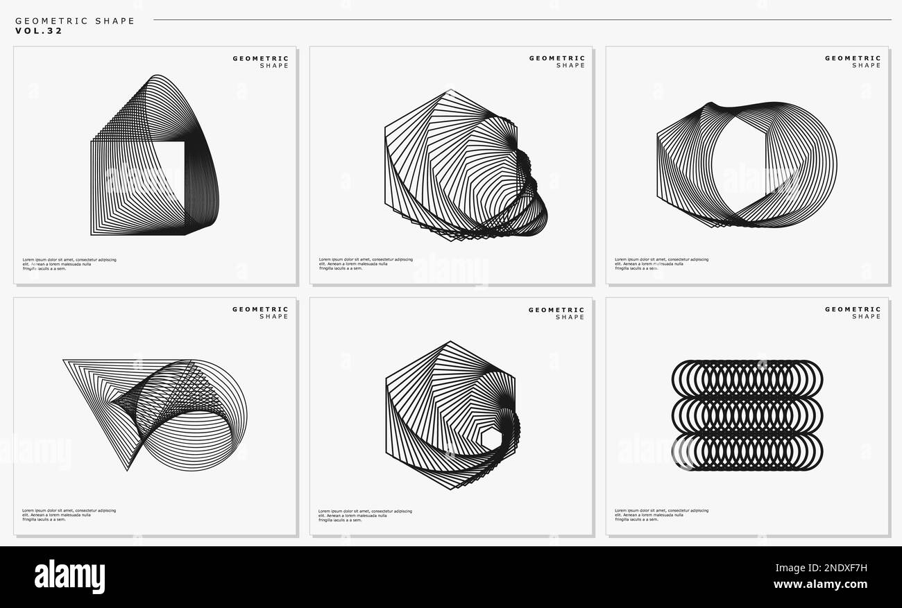 Modern abstract blend line basic shape logo graphic. Dynamic lines vector Stock Vector Image ...