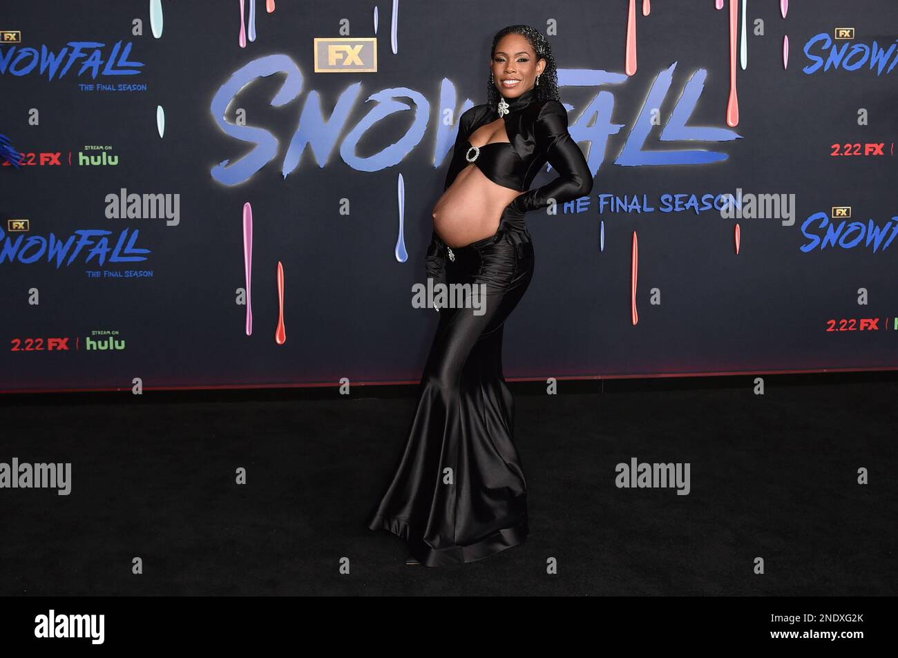 Angela Lewis arrives at the premiere of the sixth and final season of ...
