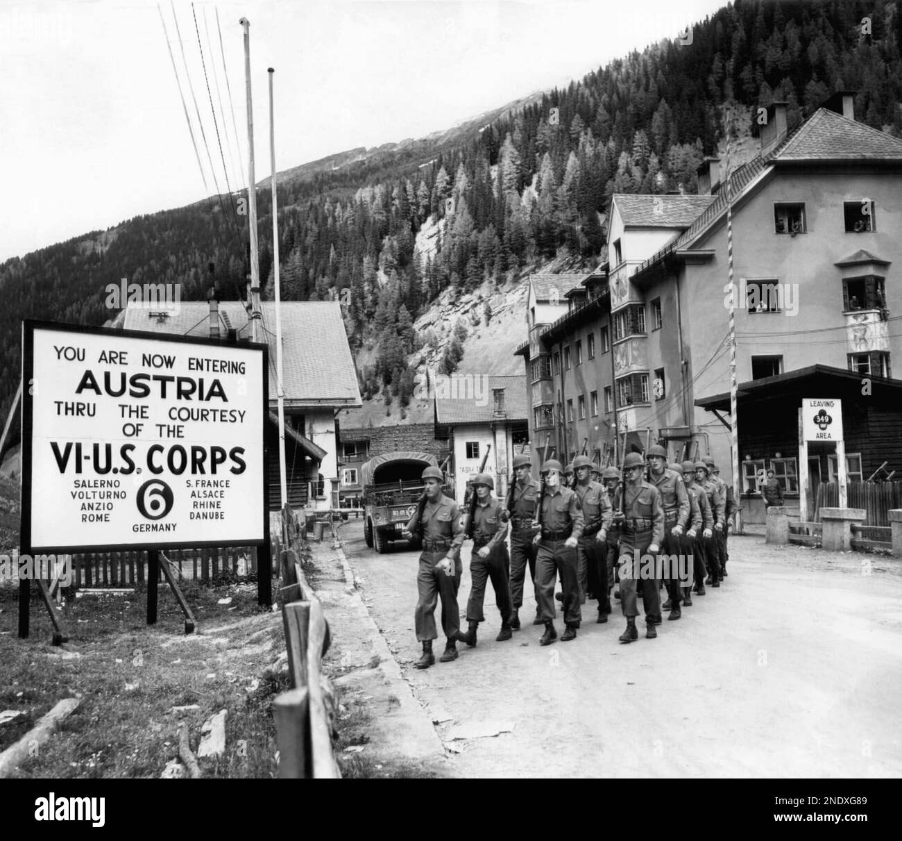Infantry Company of the 103rd Infantry Division, U.S. Seventh Army ...