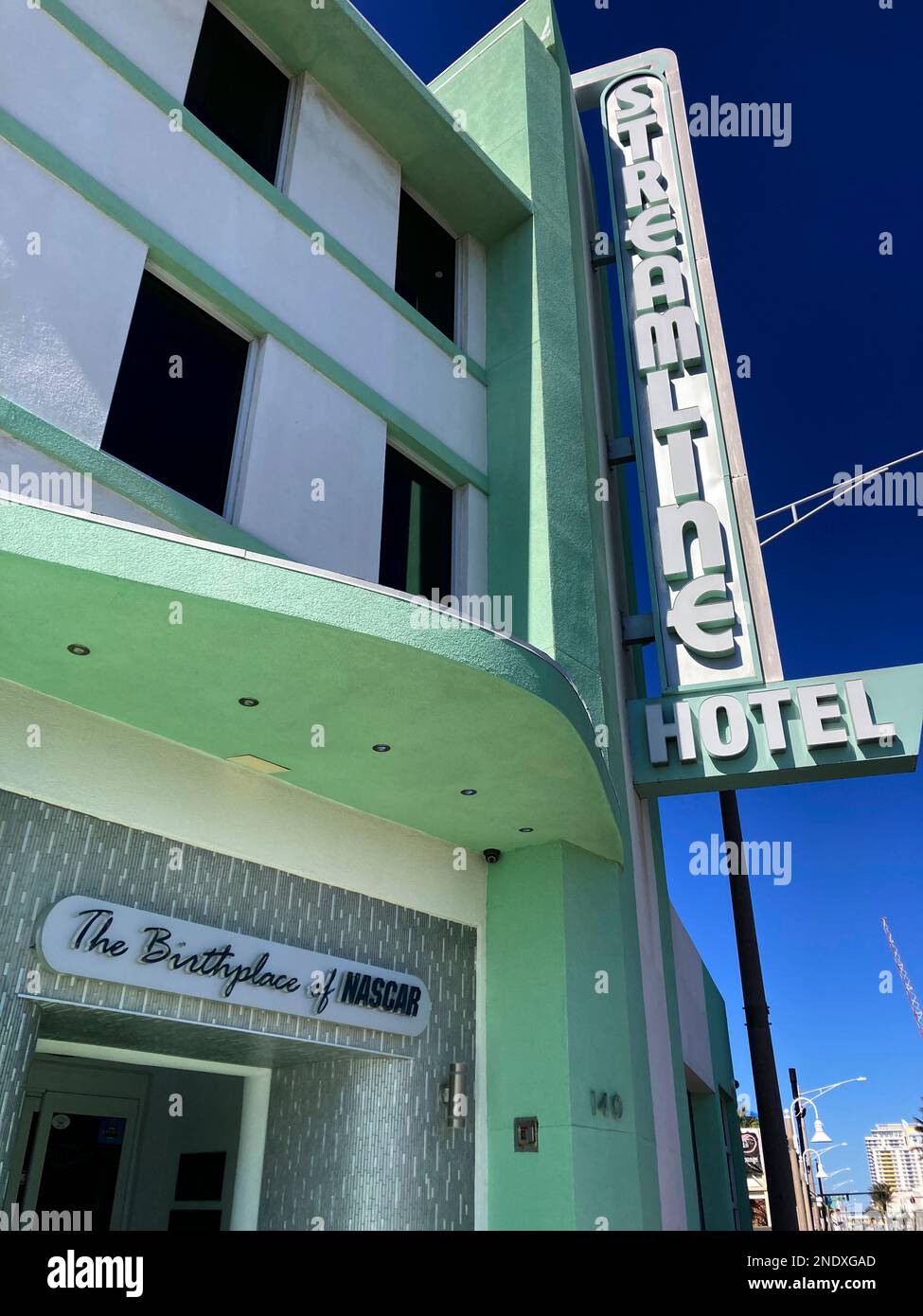 The exterior of the Streamline Hotel is seen in Daytona Beach, Fla., on ...