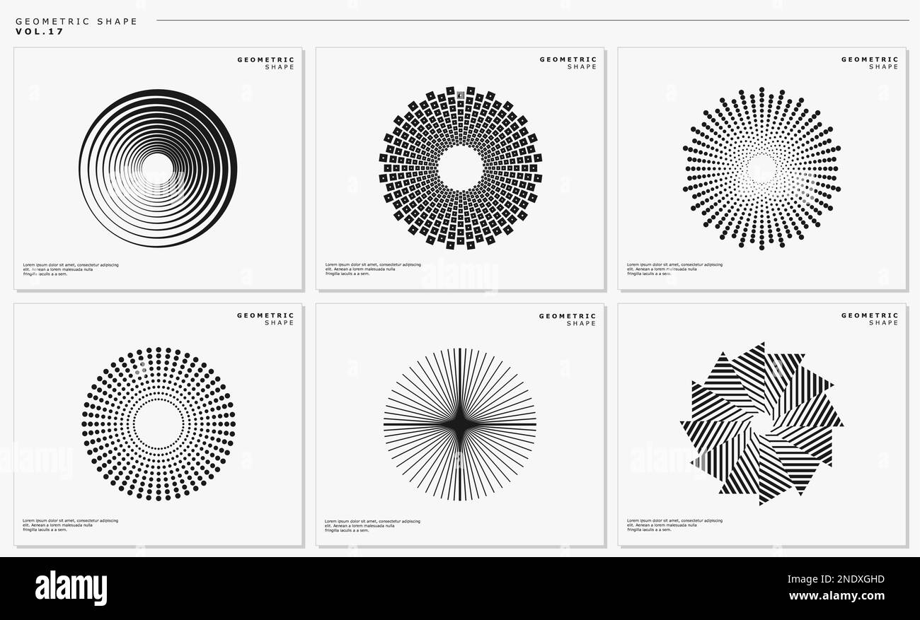 Modern circle line motions logo design template set. Abstract sphere ...
