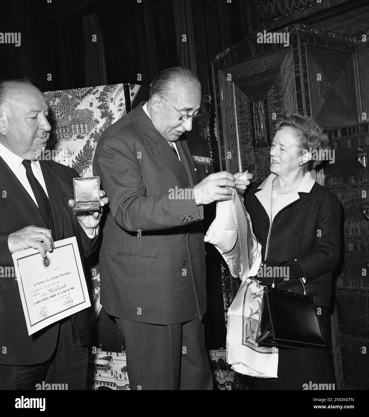 Film director Alfred Hitchcock, left, Hollywood’s master of suspense ...