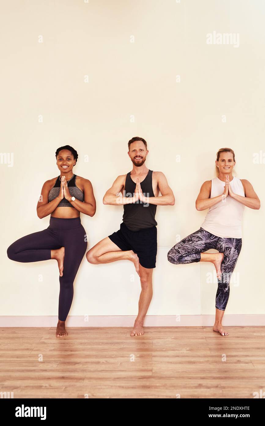 Get active and grow like a tree. a group of young men and women ...