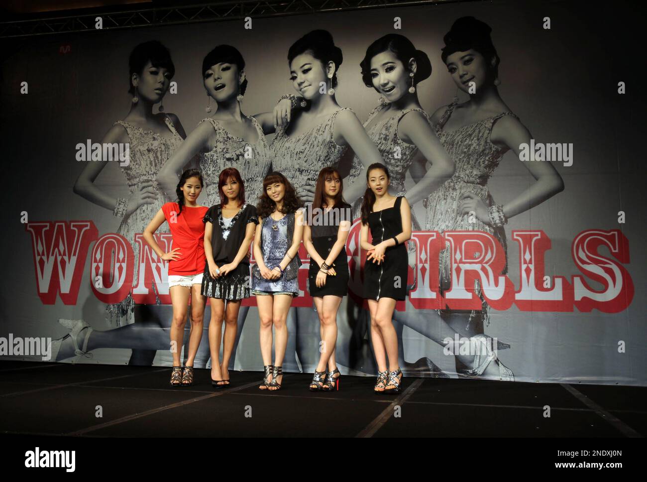 South Korean music group The Wonder Girls, from left, Park Ye-eun, Kim ...