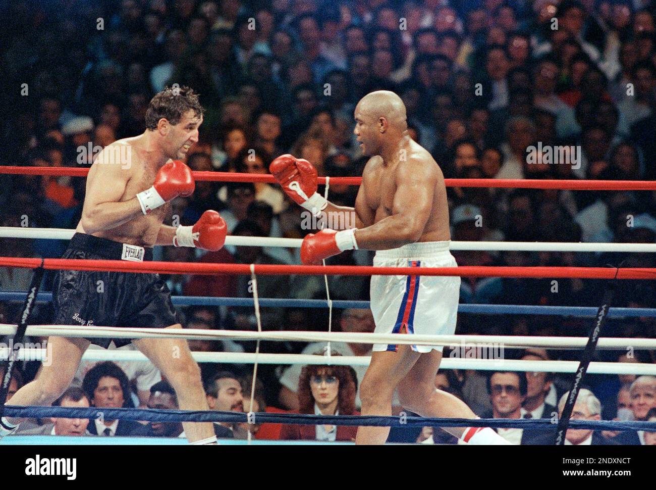 Boxers George Foreman and Gerry Cooney are in round two actions at ...