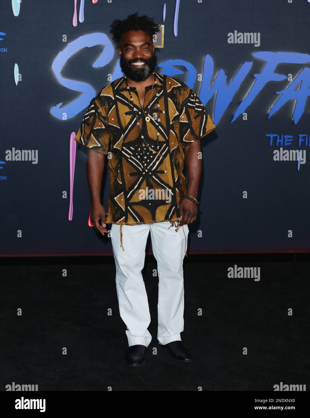 Damien D Smith arrives at The red carpet for the premiere of the sixth and final season of FX ...