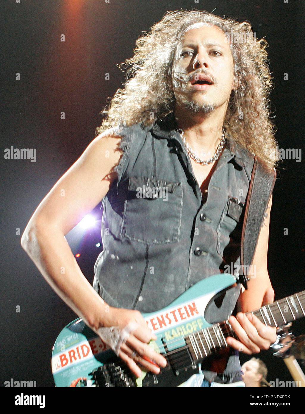 In this picture taken Tuesday April 20, 2010 guitarist Kirk Hammett of ...