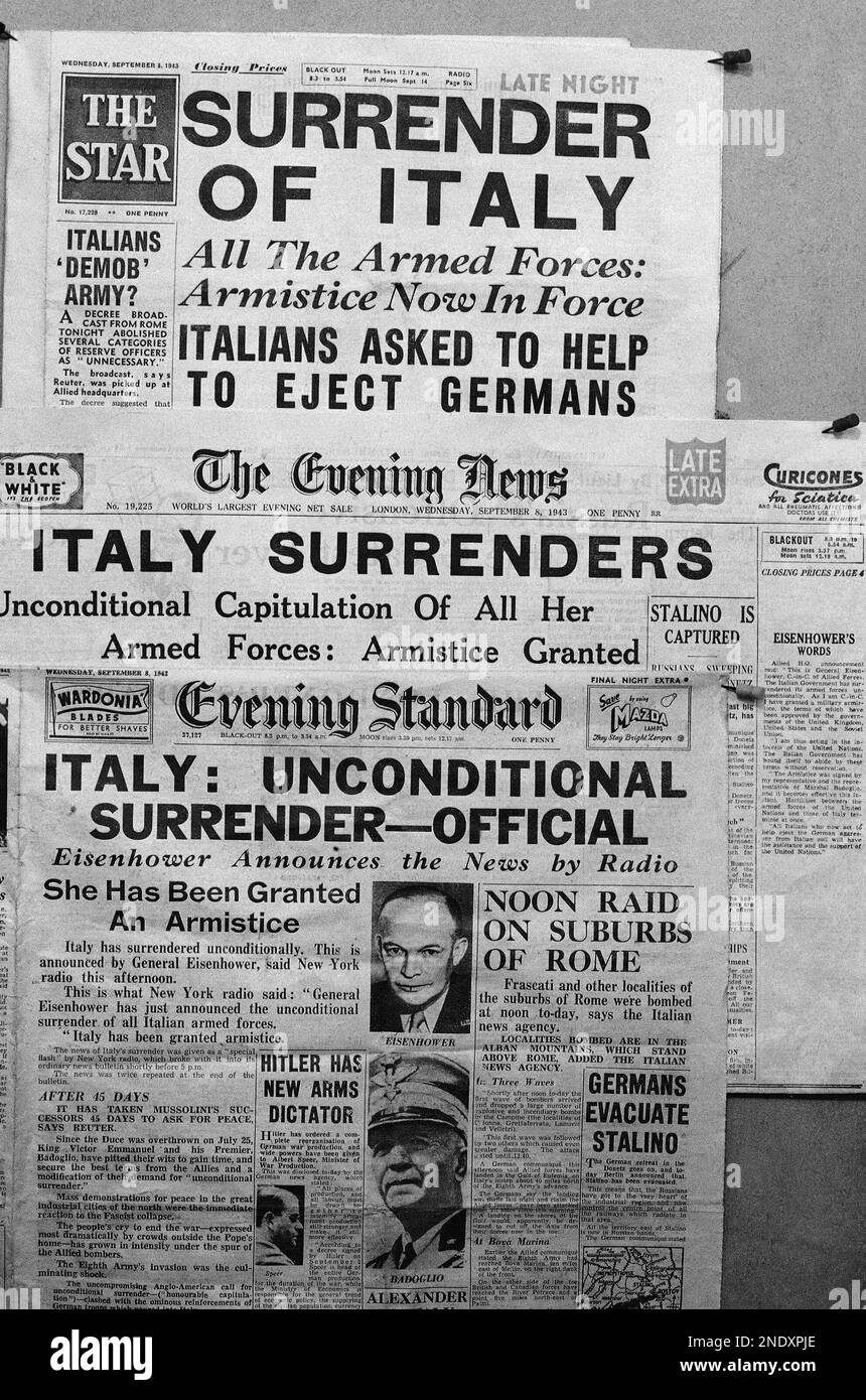 The front pages of London’s evening newspapers, carrying the news of ...