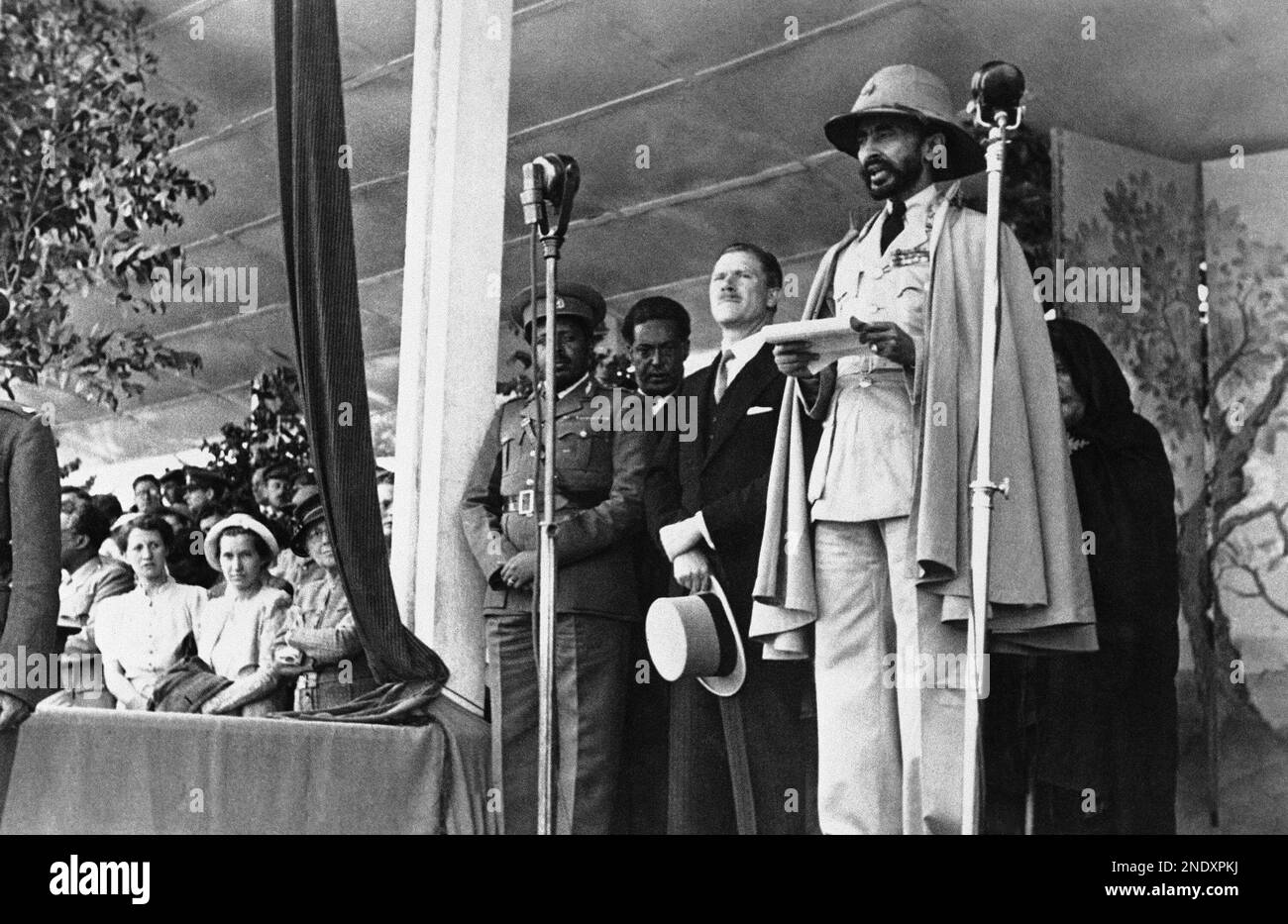 Emperor of Abyssinia King Haile Selassie, addressing the United Nations ...