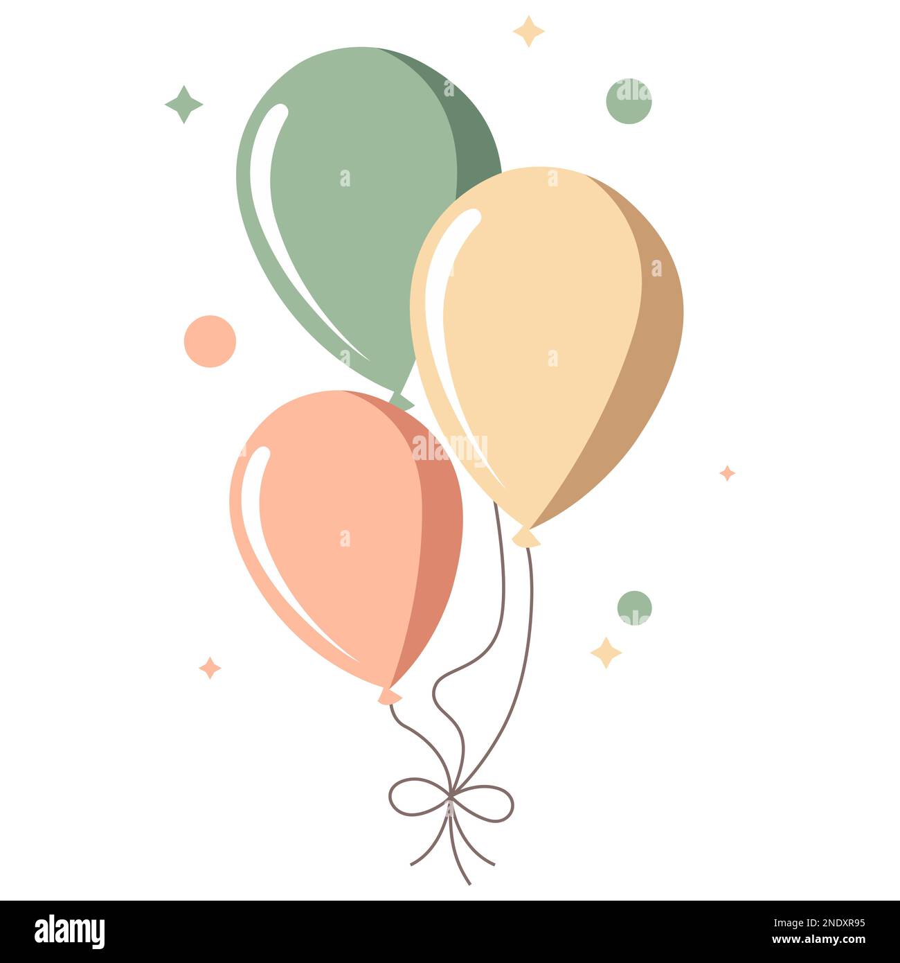 Three balloons icon flat Stock Vector Images - Alamy