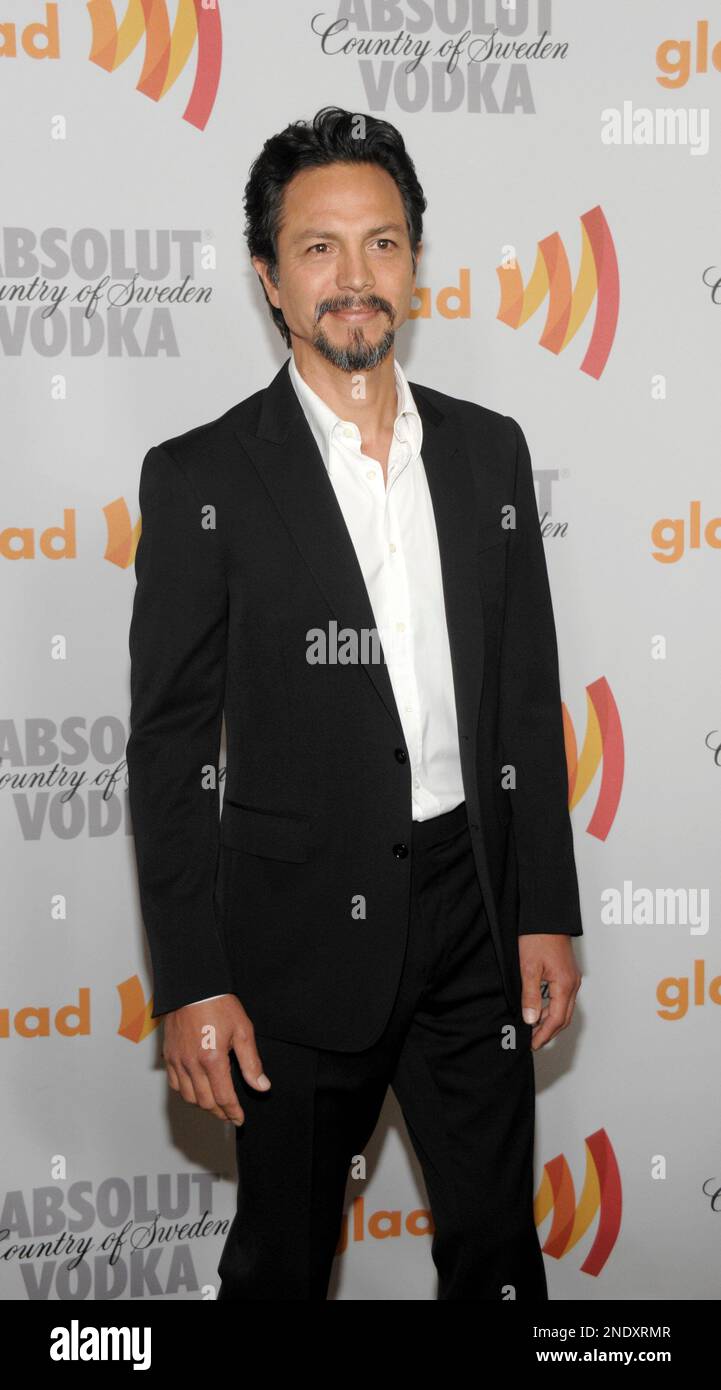 Actor Benjamin Bratt arrives at the GLAAD Media Awards in Los Angeles ...