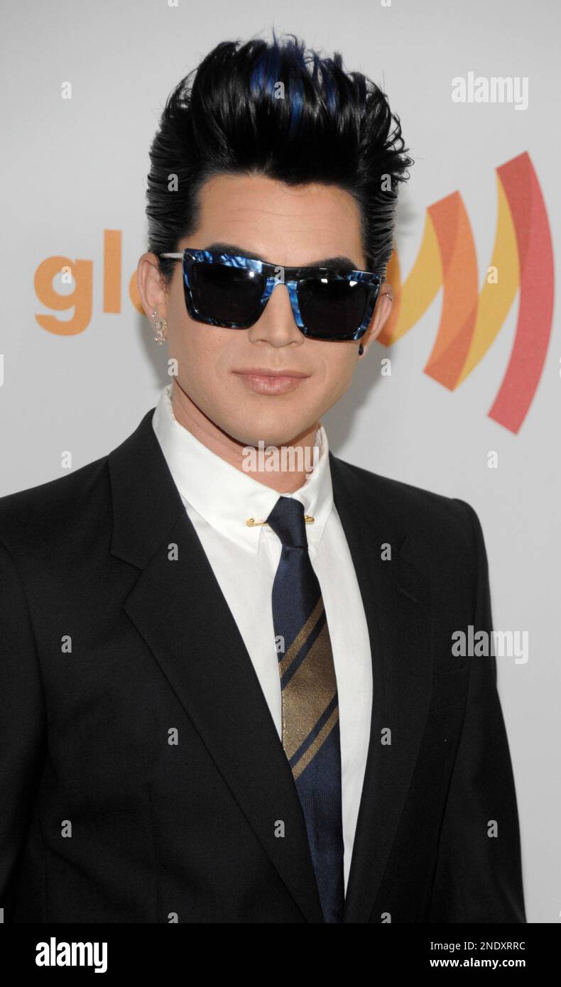 Singer Adam Lambert arrives at the GLAAD Media Awards in Los Angeles on ...