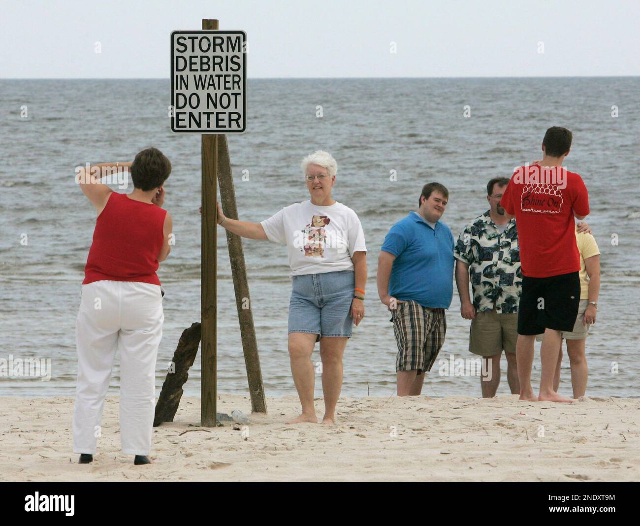 Mae McDonald, left, takes a photo of her friend Sandy Olson on the ...