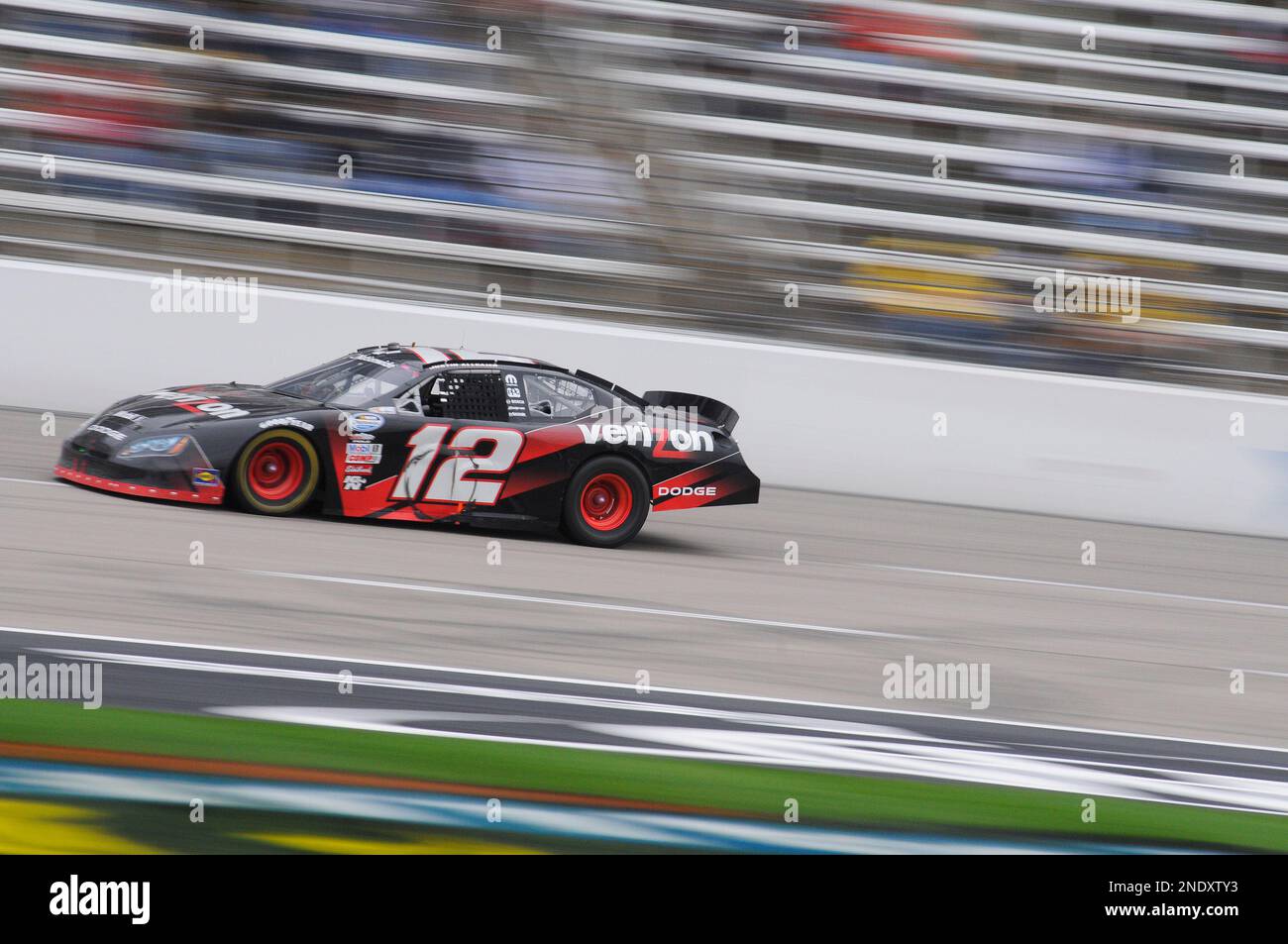 Justin Allgaier in the Verizon Dodge during the NASCAR Nationwide ...