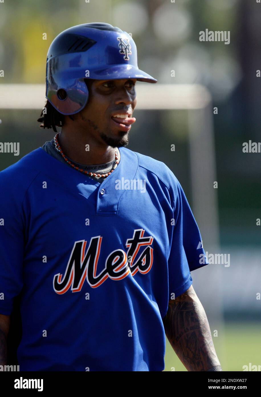 New York Mets Jose Reyes before the spring training baseball game in ...