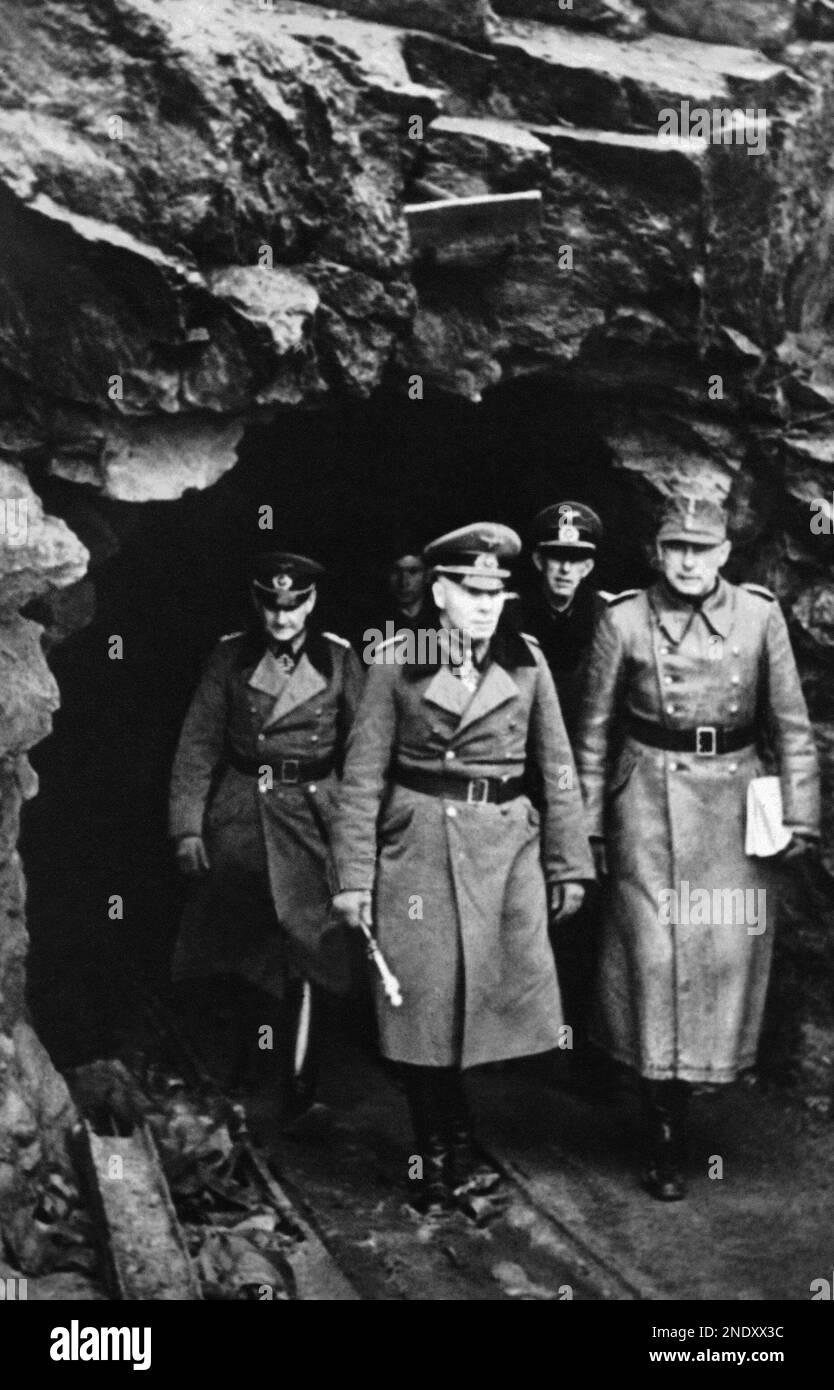 Field Marshal Erwin Rommel during the inspection of one of the numerous ...