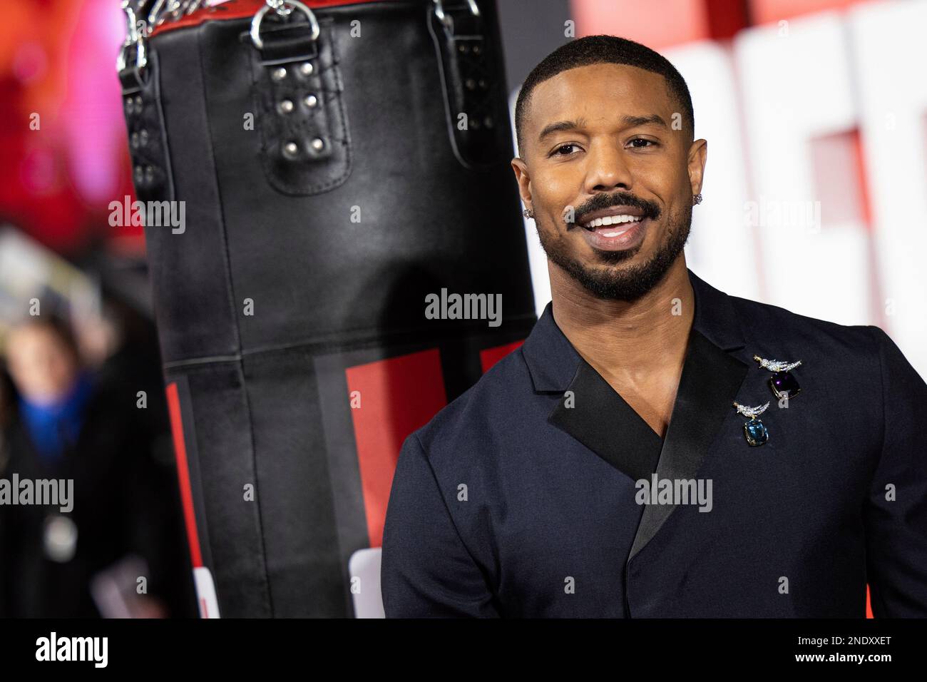 Michael B. Jordan poses for photographers upon arrival for the premiere ...
