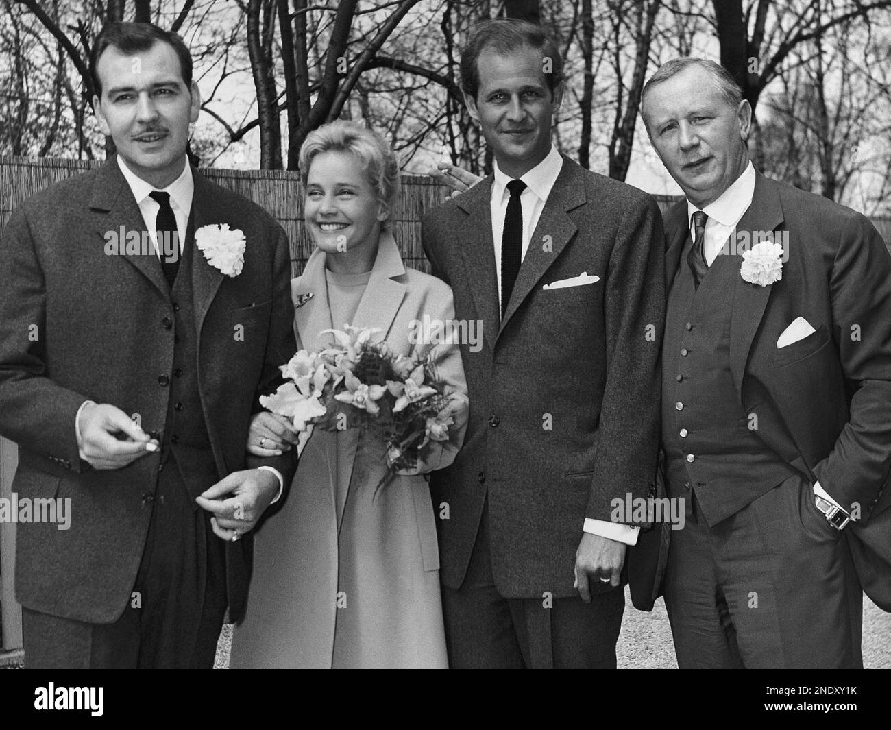 Newly weds Austrian actress Maria Schell and her husband, director ...