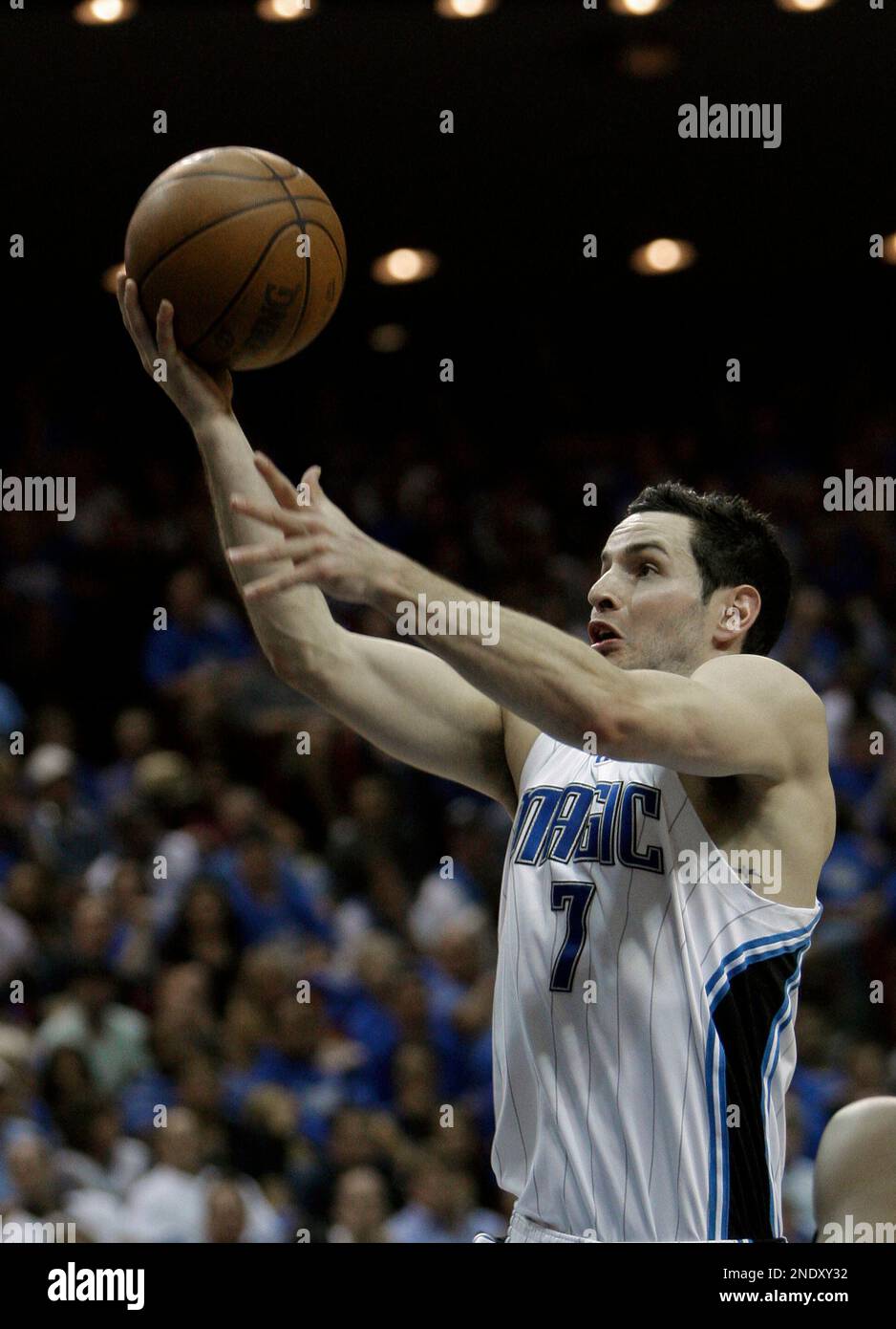 Orlando Magic guard J.J. Redick goes in for a shot during the second ...