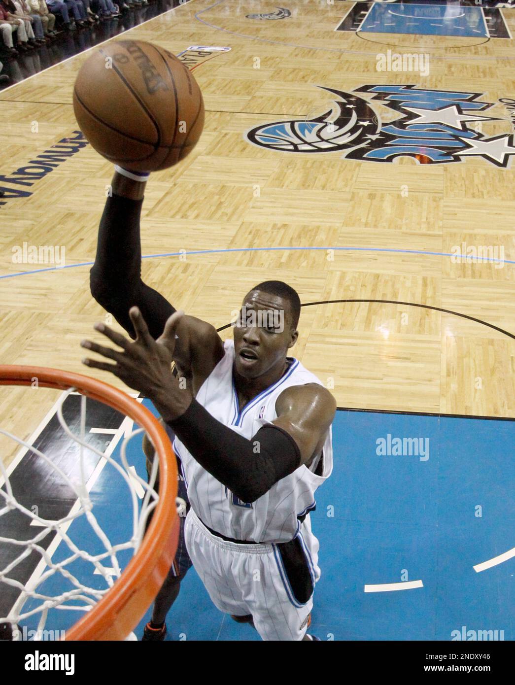 Orlando Magic center Dwight Howard dunks during the first half half of ...