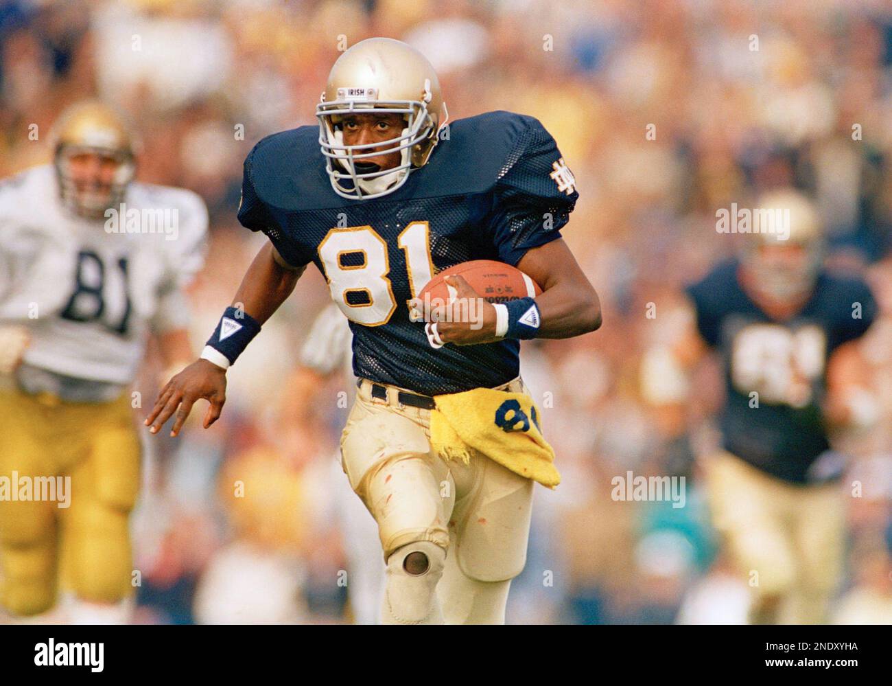 Tim Brown at Notre Dame in 1987. (AP Photo Stock Photo - Alamy
