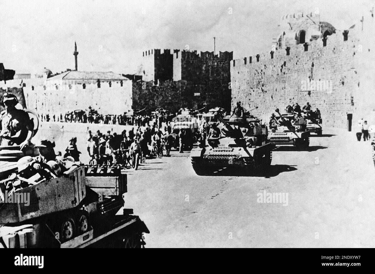 German tanks rolling through Rhodes, Greece on Aug. 24, 1943, the ...