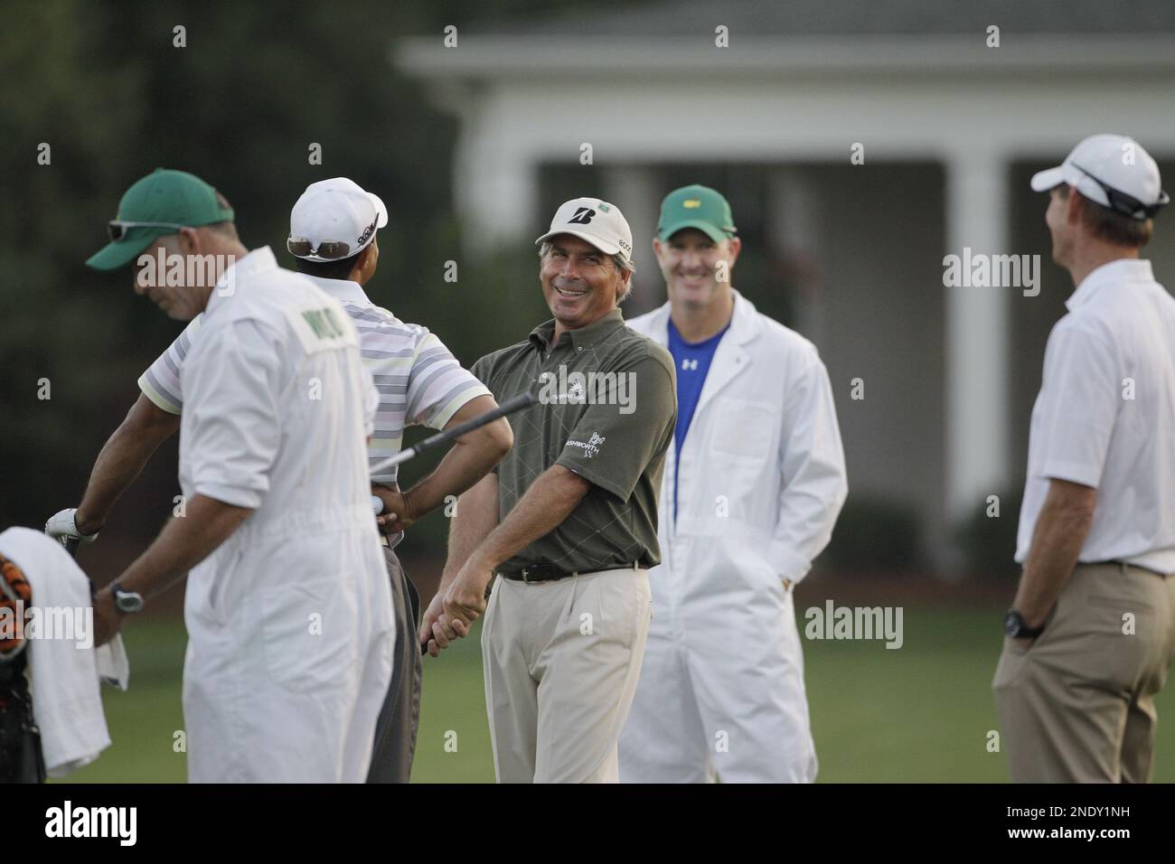 Tiger Woods, left, and Fred Couples the Masters golf tournament in ...