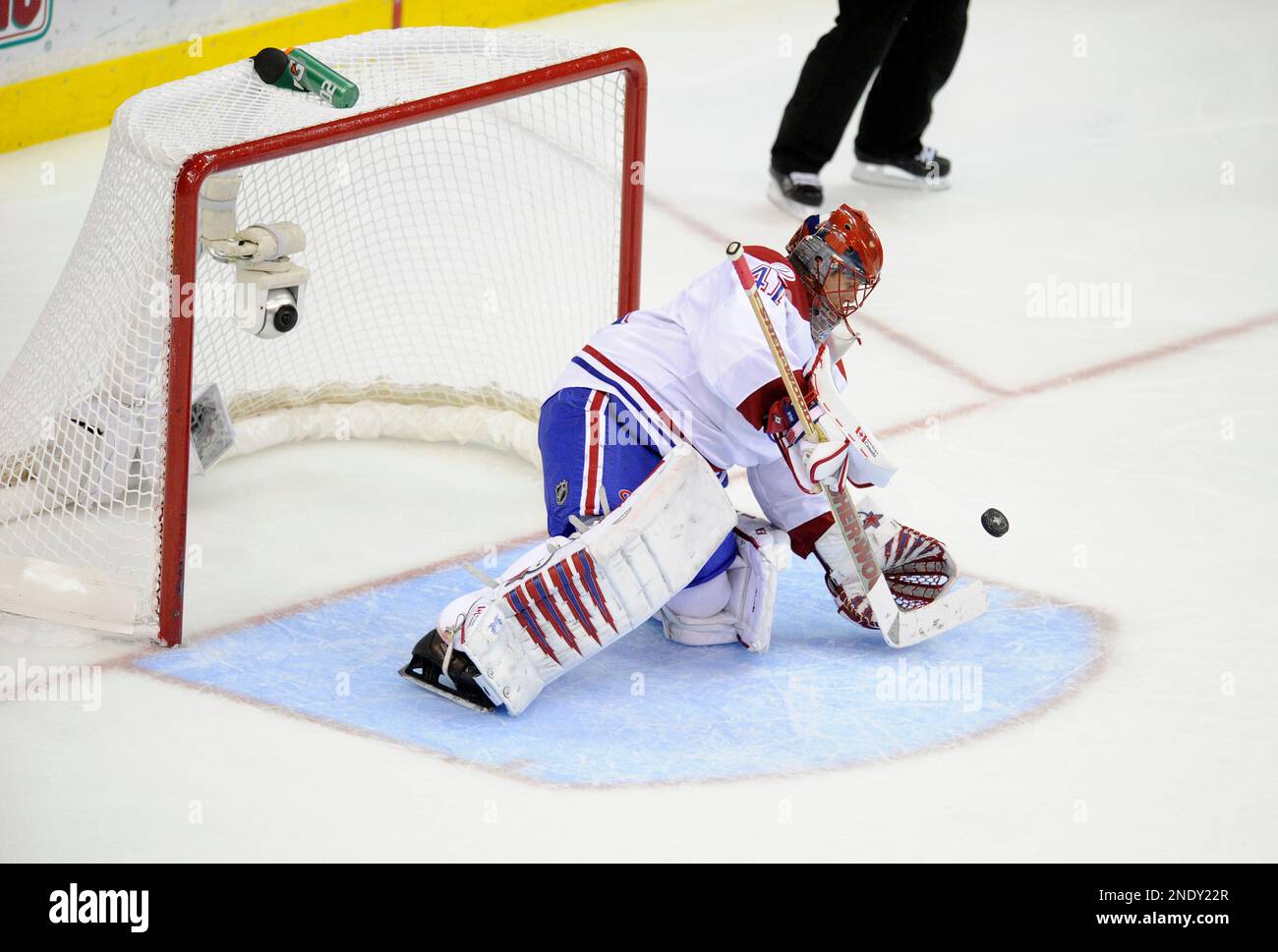 Montreal Canadiens goalie Jaroslav Halak (41), of Slovakia, reaches for ...