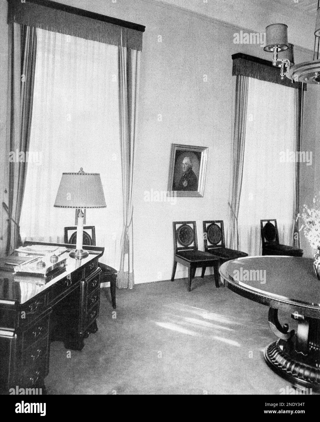 Adolf Hitler’s room in the Brown House in Munich, Germany, June 30 ...
