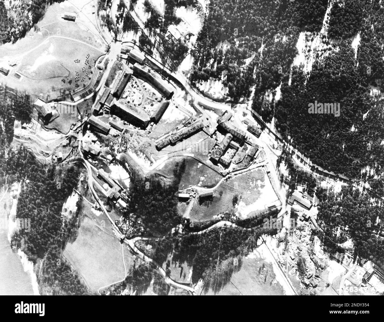This is an air view of Adolf Hitler's retreat near Berchtesgaden ...