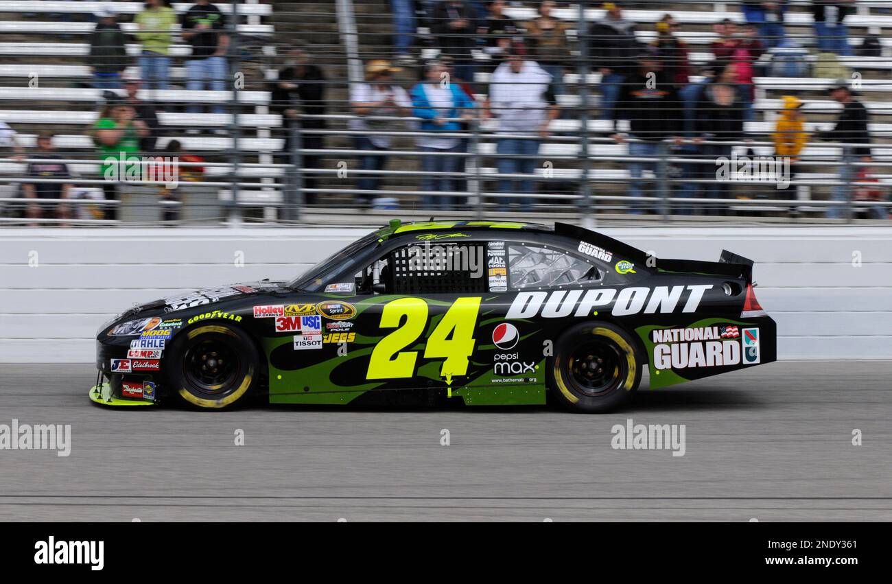 Driver Jeff Gordon takes turn four during the NASCAR Sprint Cup Samsung ...