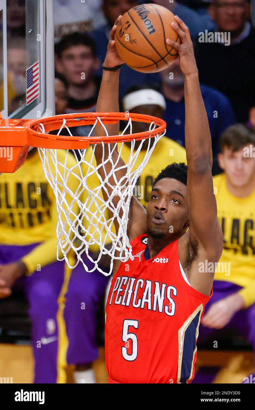 Los Angeles, California, USA. 15th Feb, 2023. New Orleans Pelicans ...