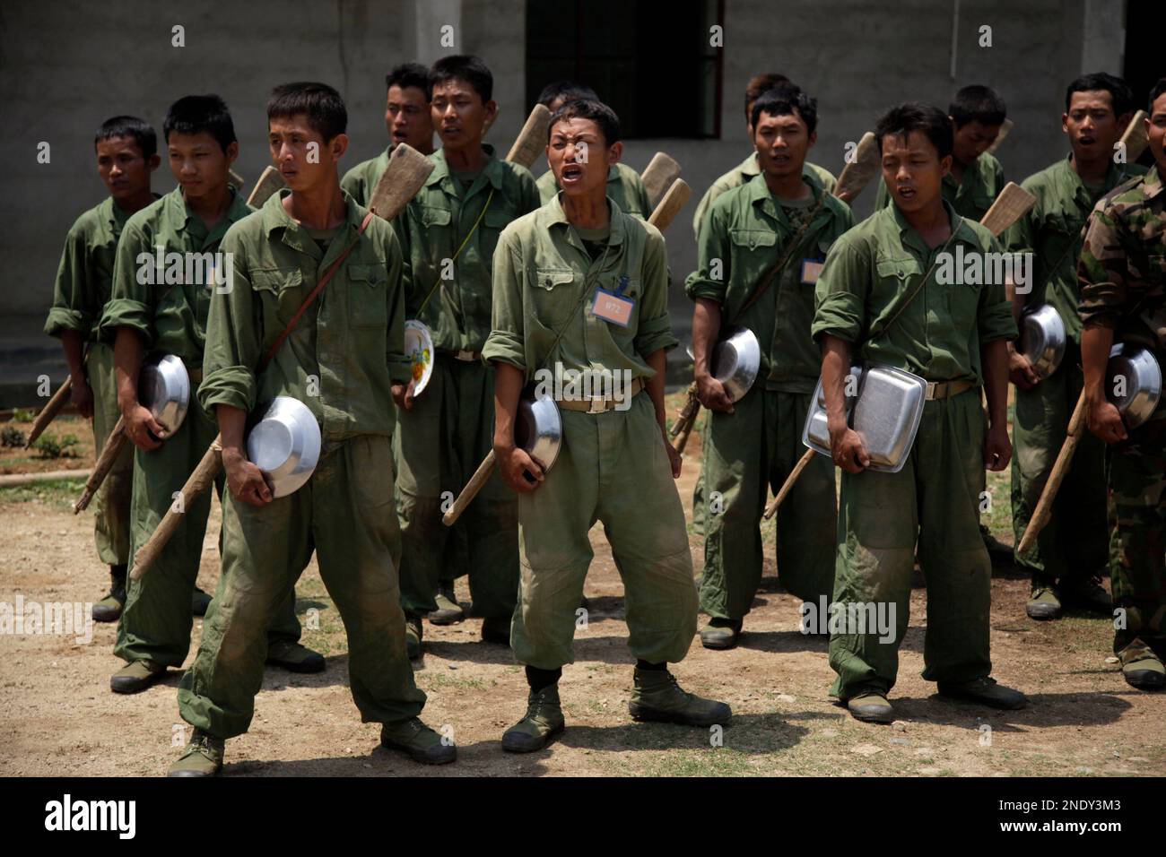 In this April 17, 2010 photo, recruits of the Kachin Independence Army ...