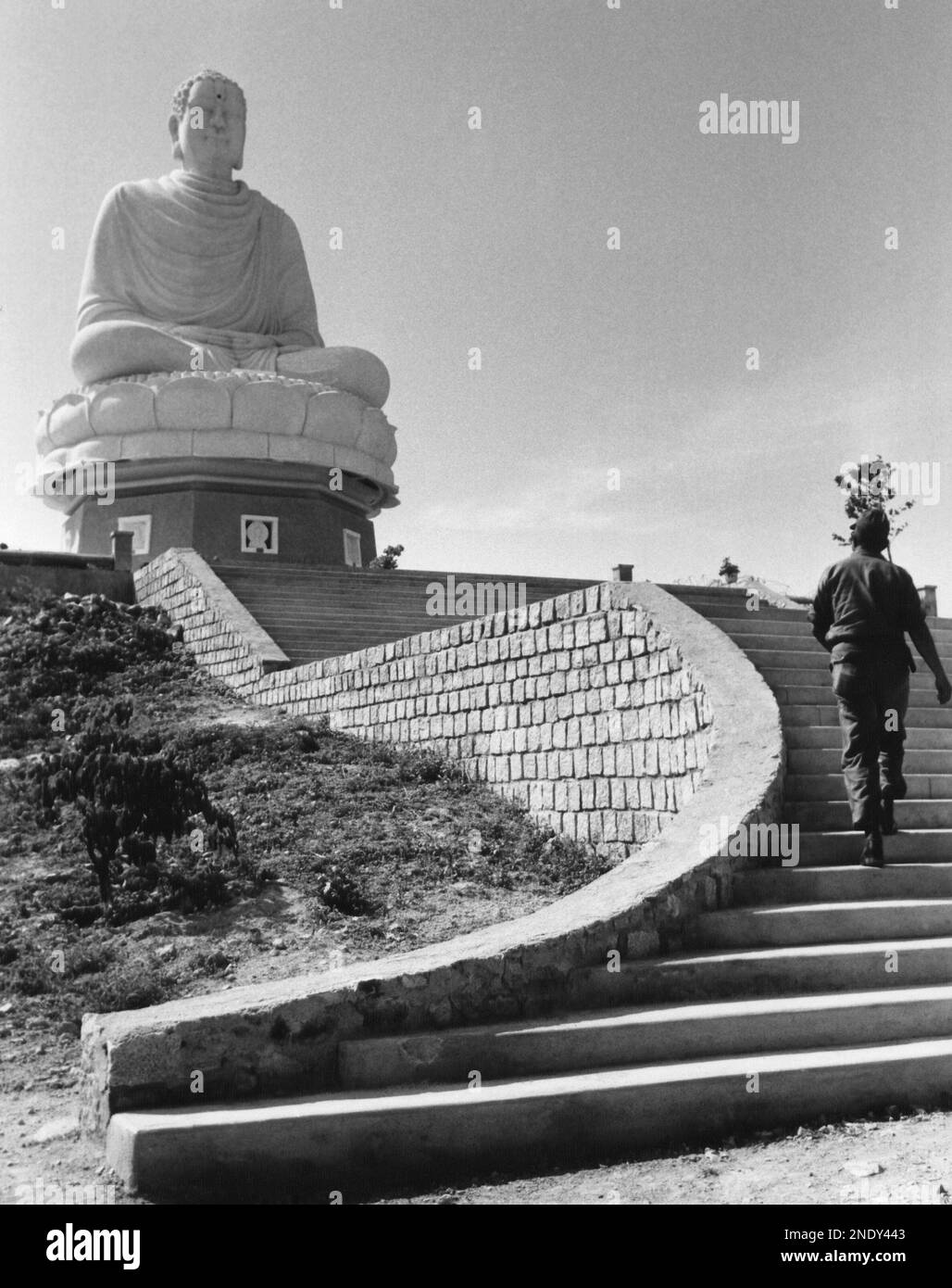 A large concrete Buddha statue, built to commemorate the Buddhist ...