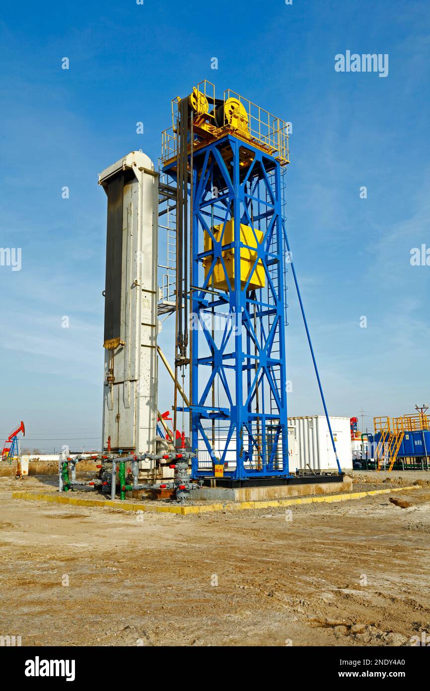 The oil rig Stock Photo - Alamy