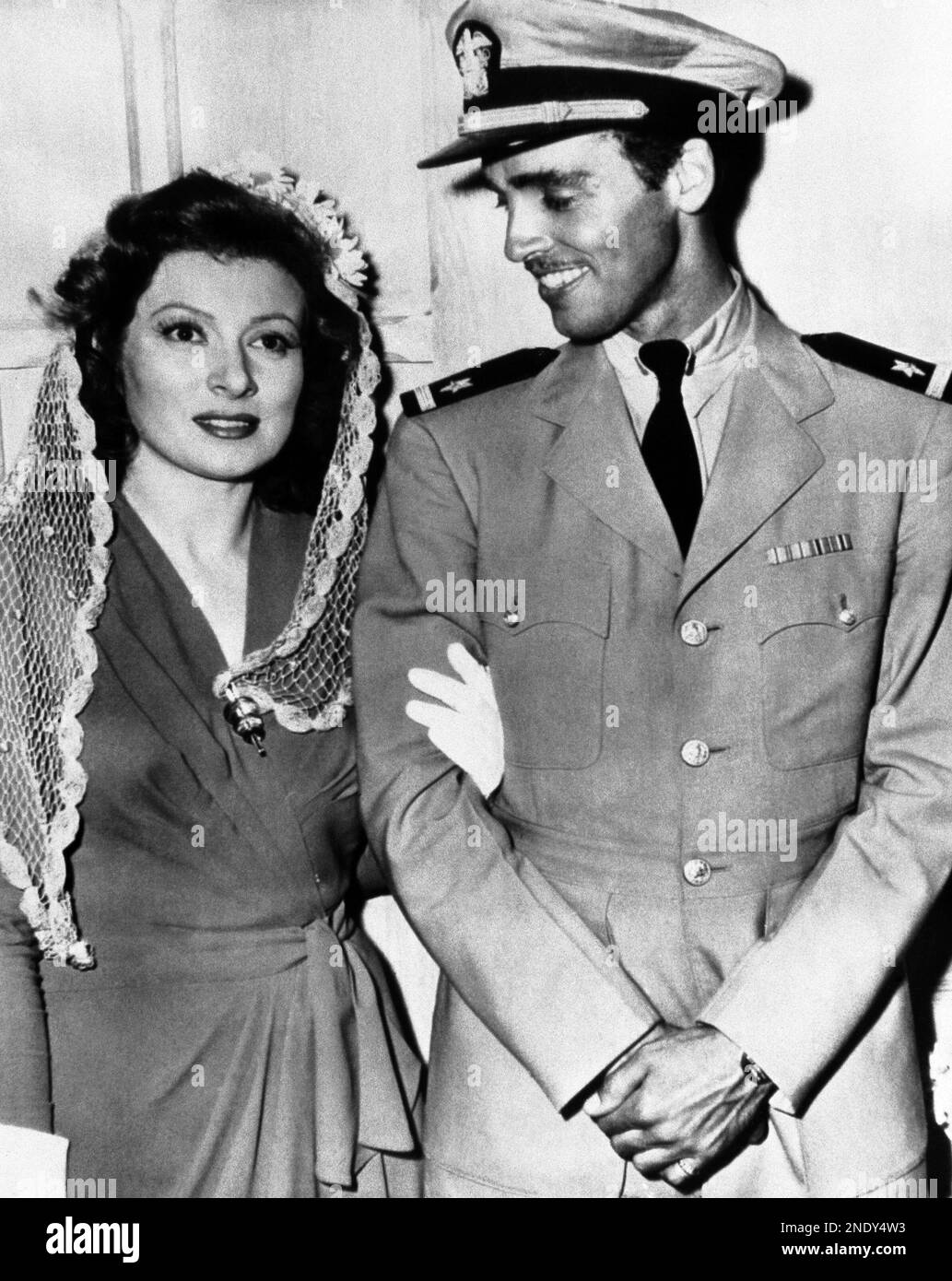 British film Actress Green Garson and Ensign Richard Ney are after ...