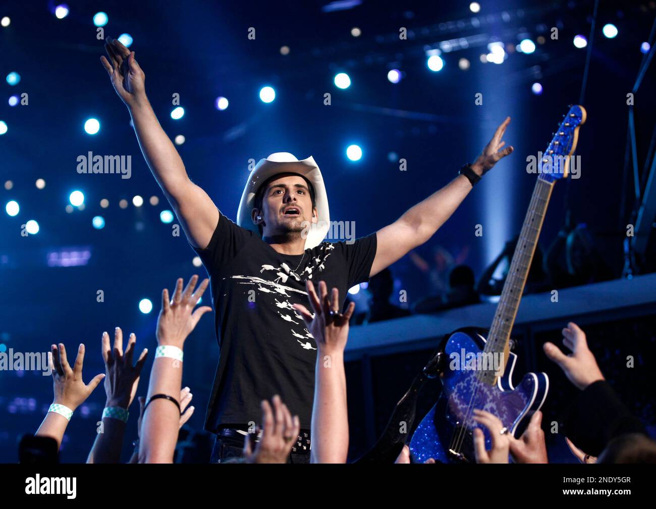 Brad Paisley performs at the 45th Annual Academy of Country Music ...