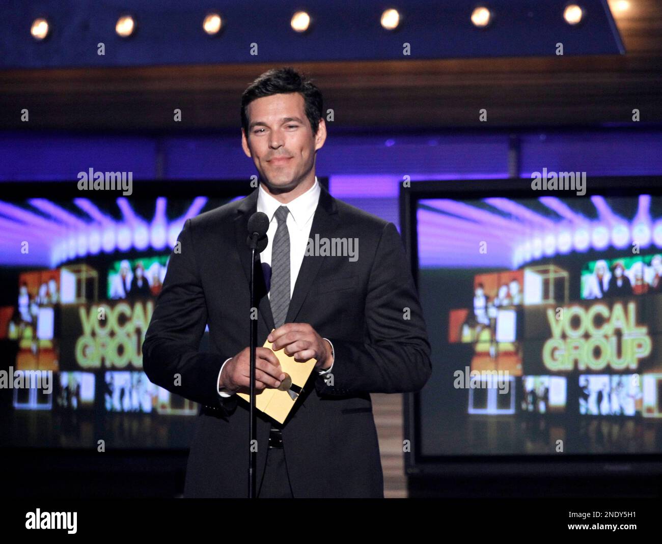 Eddie Cibrian presents the award for best vocal group at the 45th ...