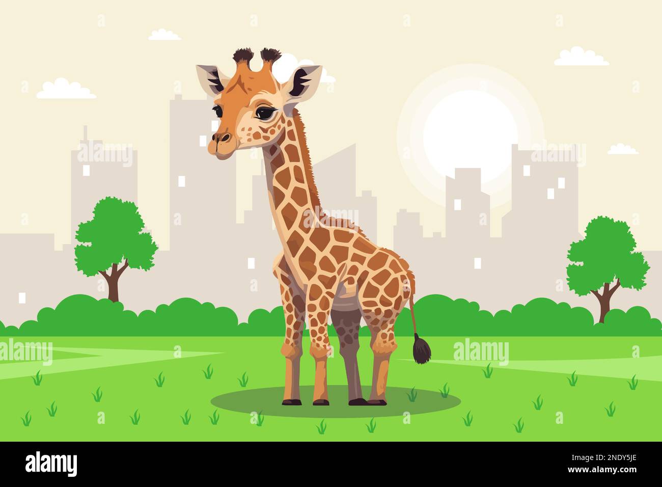 Giraffe illustration hi-res stock photography and images - Alamy